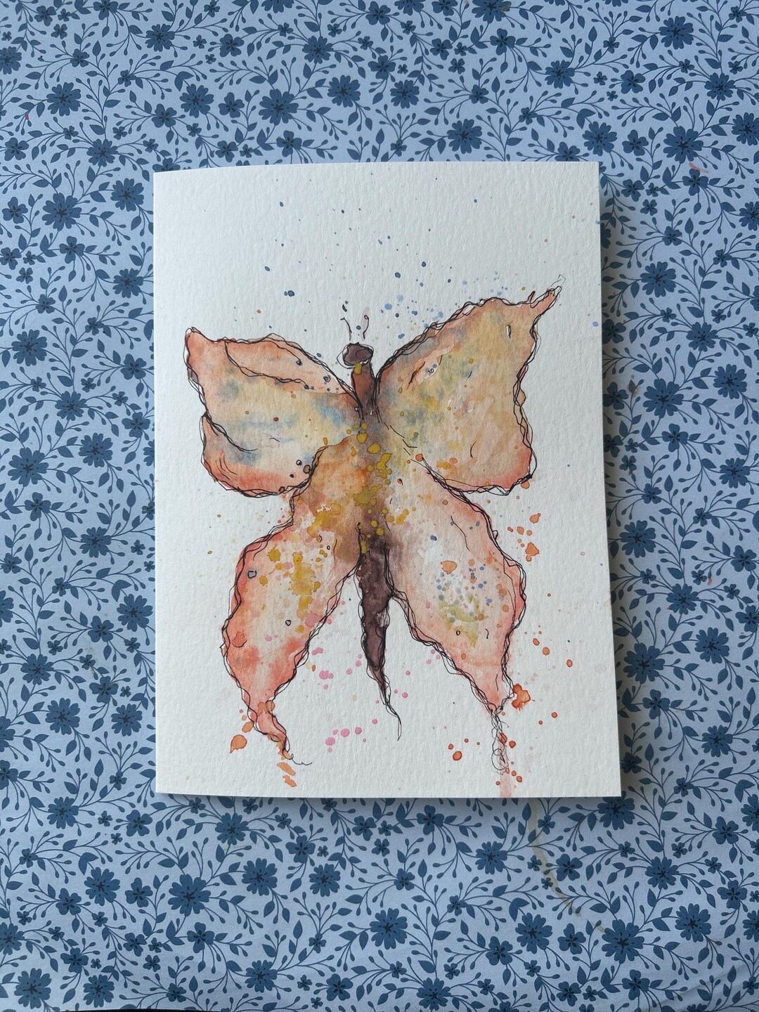Watercolor Butterfly , Watercolor Butterfly Card, Homemade Greeting ...