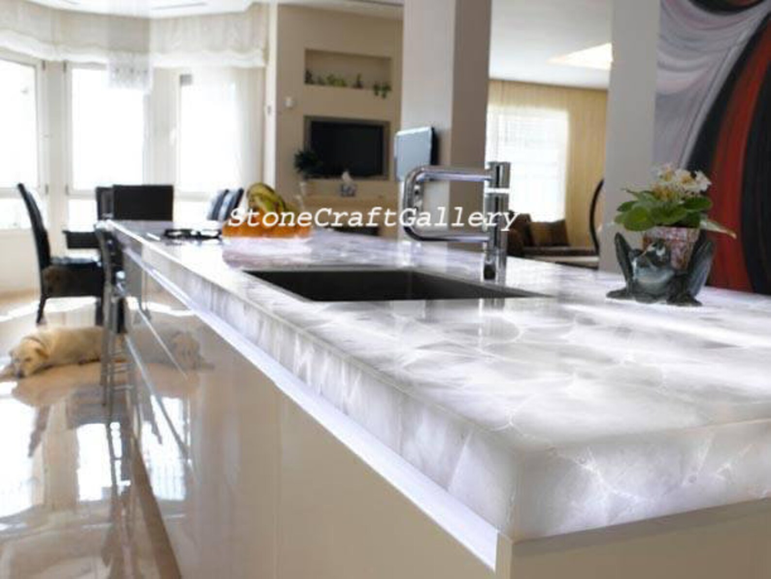White Quartz Agate Dining Table Natural Quartz Agate Table - Etsy