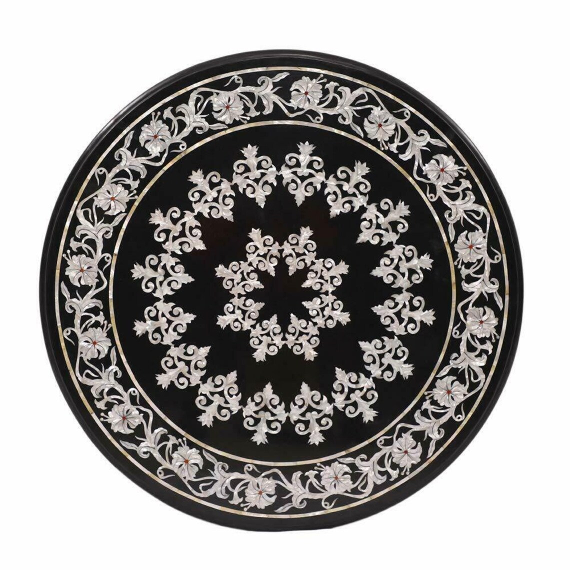 Round Marble Dining Center Table Top Handmade Inlay Art Multi - Etsy