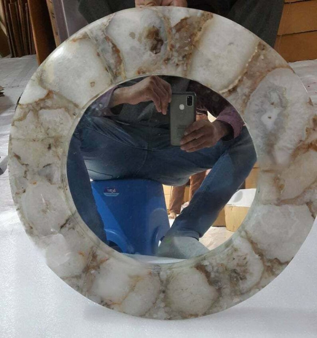 Mirror Agate Natural Stone Exclusive Agate Stone Mirrors - Etsy