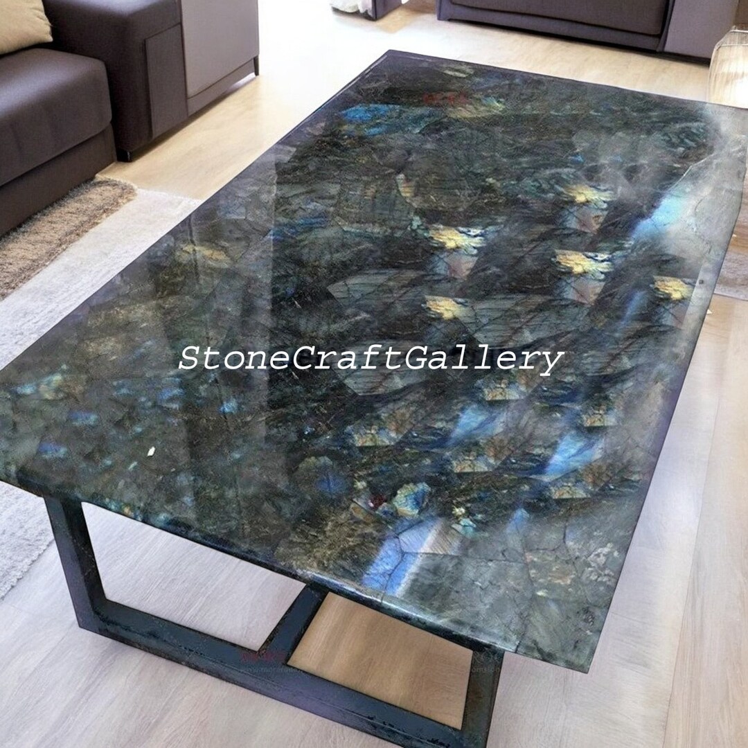 Labradorite Bars Kitchen Dining Table Top Slab, Labradorite Tiles ...