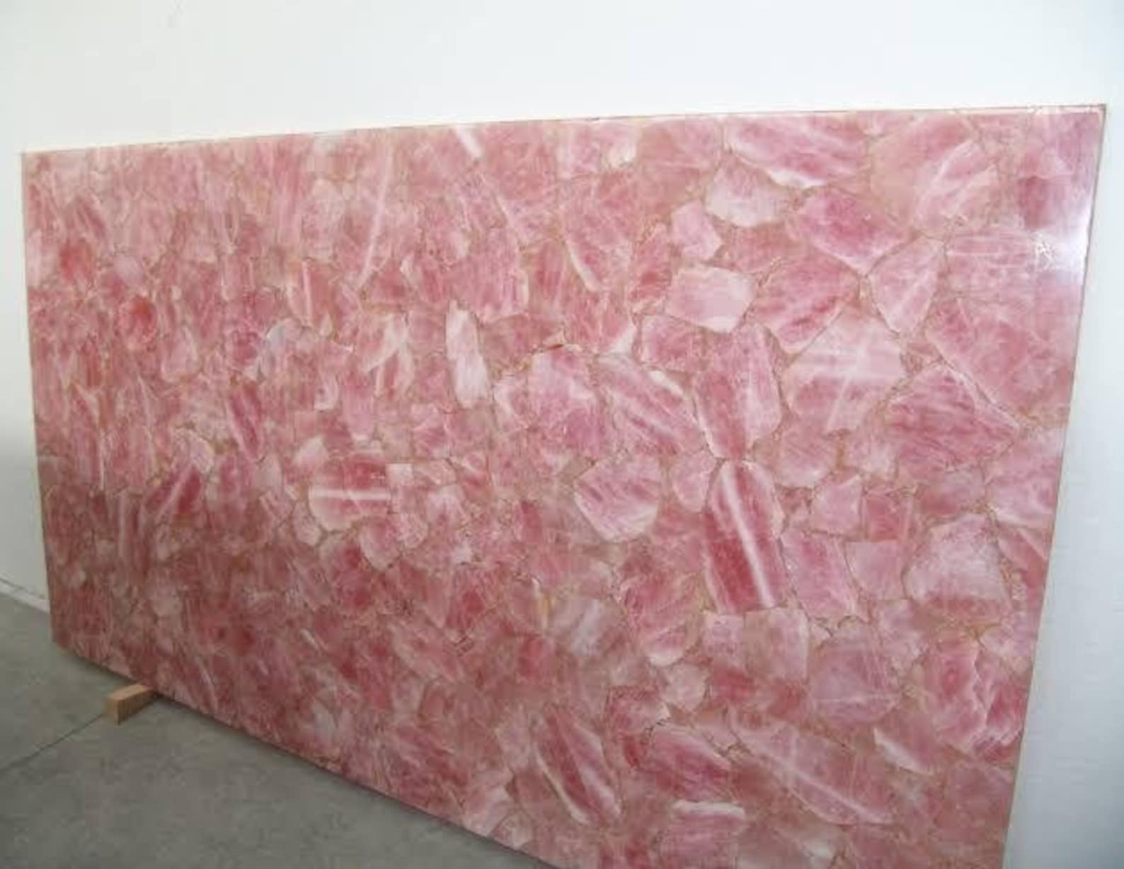 Rose Quartz Stone Slab Counter Top Random Farm House Table - Etsy