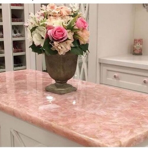 Pink Rose Quartz Table / Rose Quartz Vanity Top / Rose Quartz - Etsy