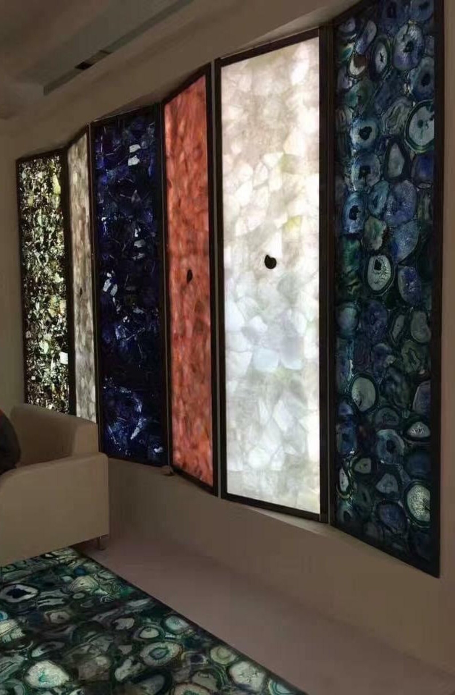 Agate Corner Side Table Top Natural Agate Round Table Agate - Etsy