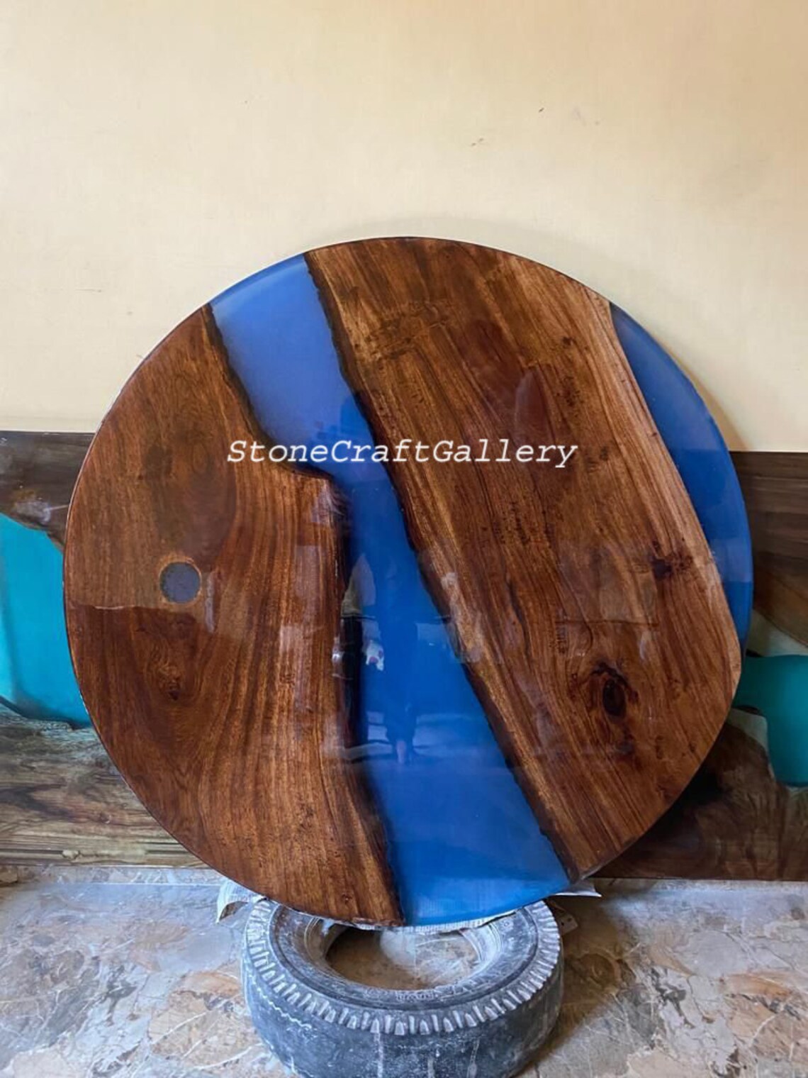 Wooden Round Epoxy Dining Table Top Epoxy Coffee Table - Etsy