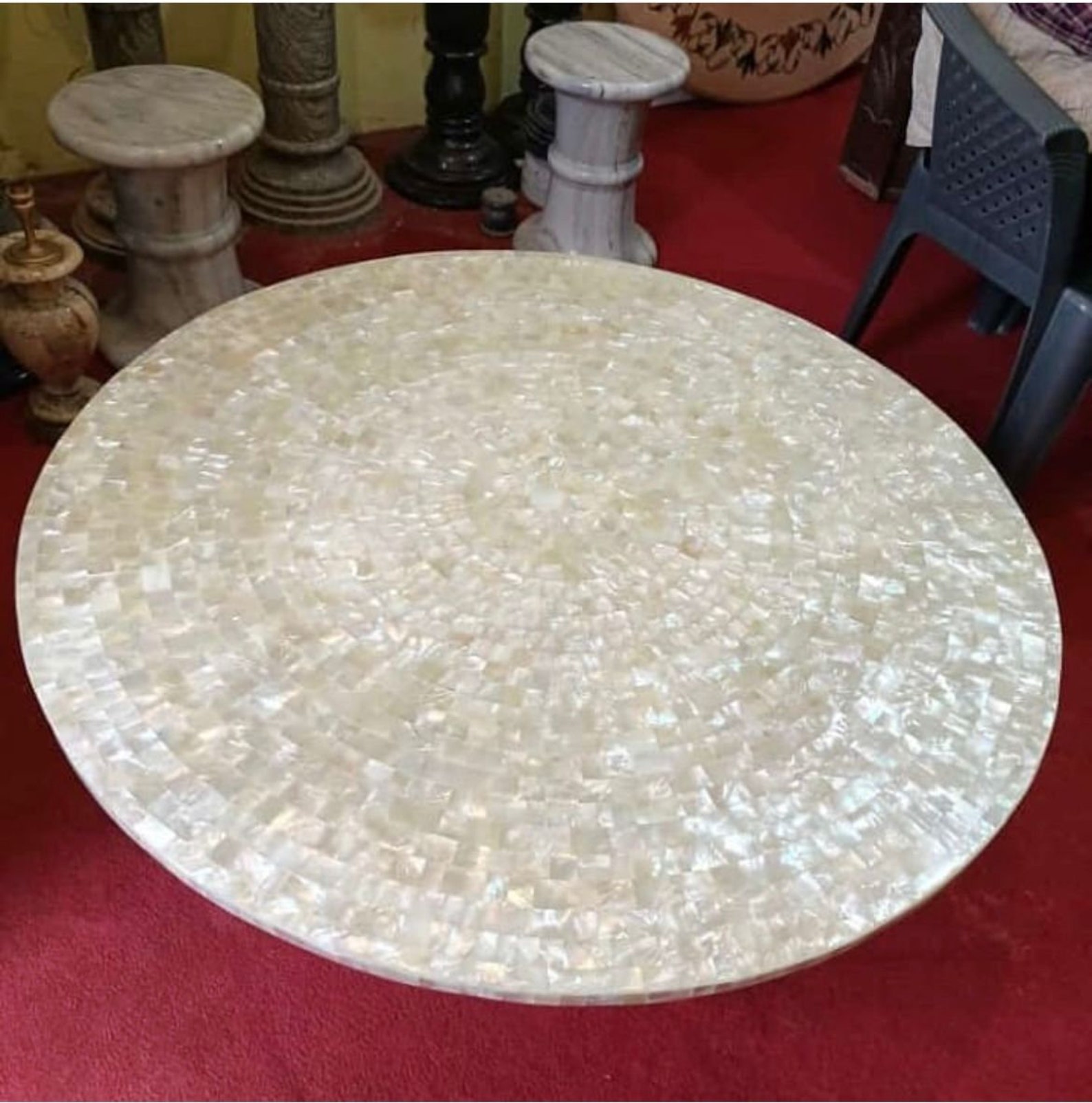 Mother of Pearl Table Top Mother of Pearl Home Decor Mother - Etsy