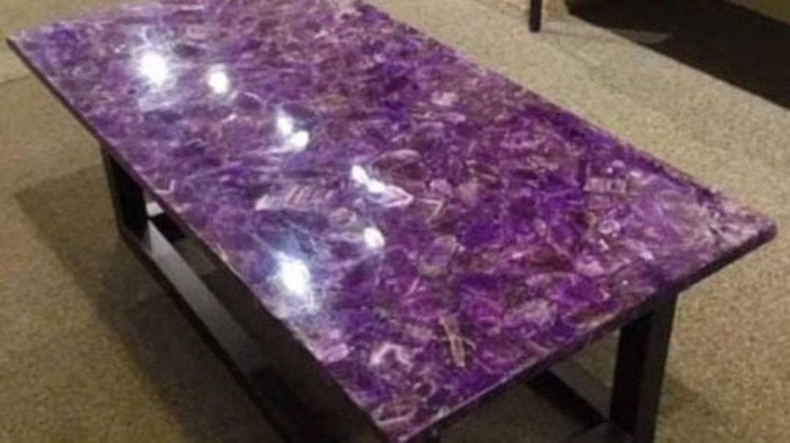 Amethyst Stones Countertop / Dining Table Purple Amethyst - Etsy