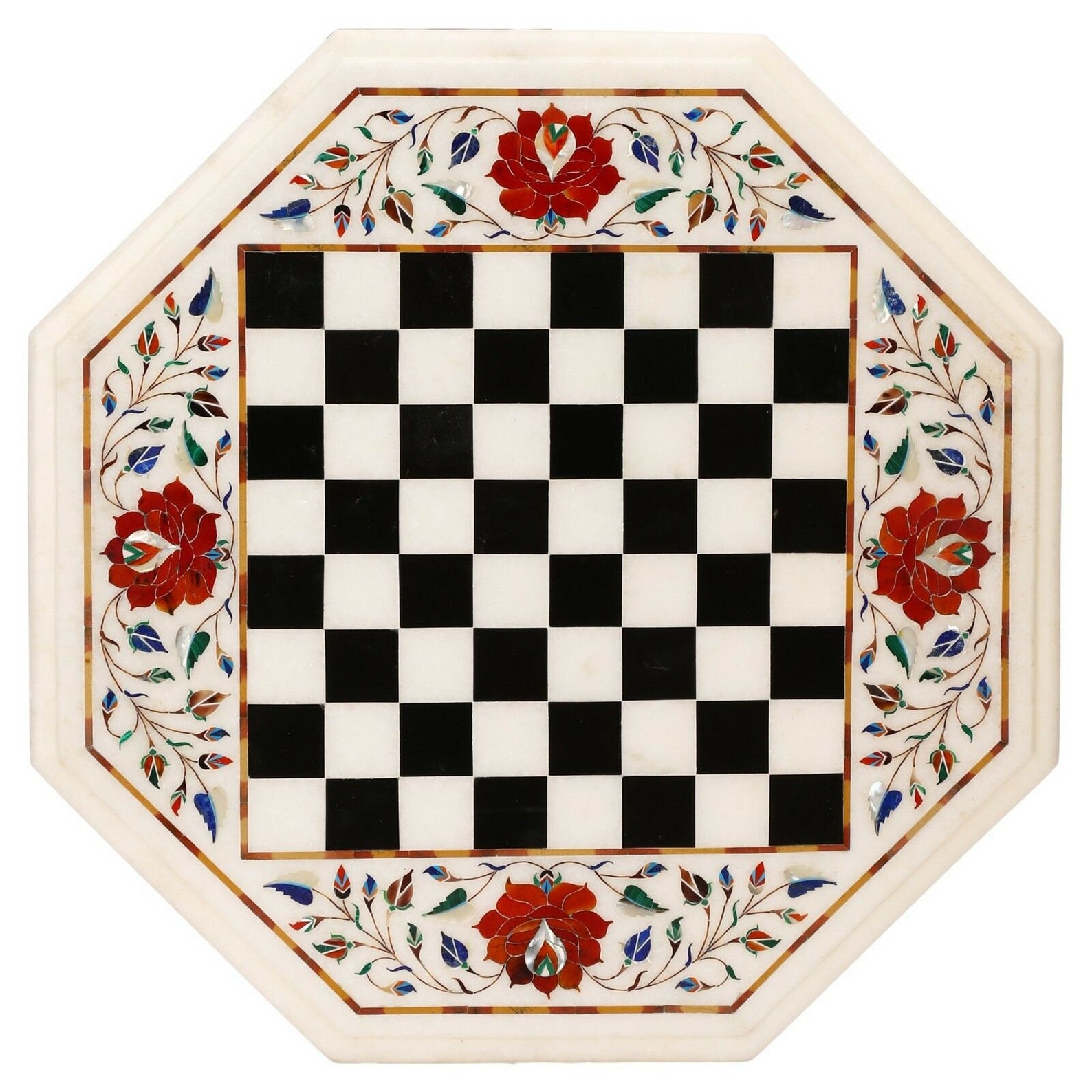 Marble Chess Board Handmade Multi Color Semi Precious Stone - Etsy