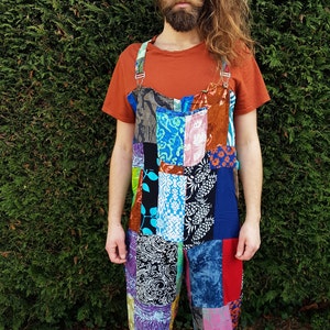 Patchwork Dungarees | Rainbow Jumpsuit | Colourful Overalls | Aztec ...