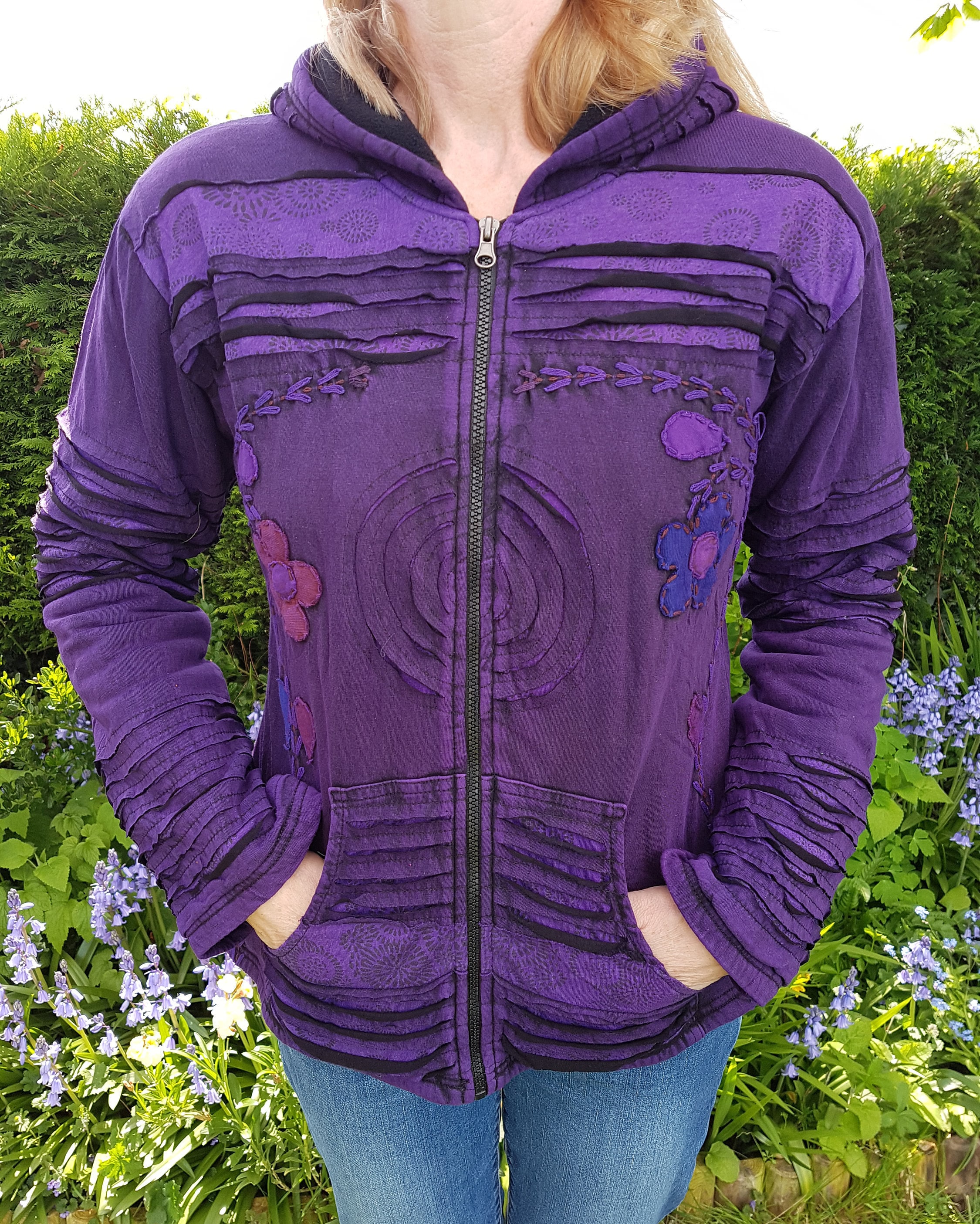 Women's Bright Colourful Jacket Floral Zip up Hoodie - Etsy UK