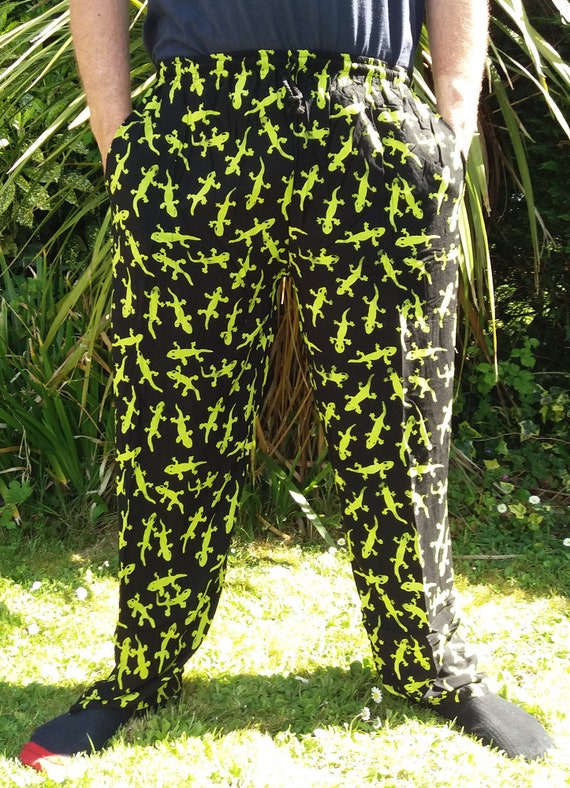 Unisex Lizard Gecko Salamander Trousers Cool Light Rayon White | Etsy