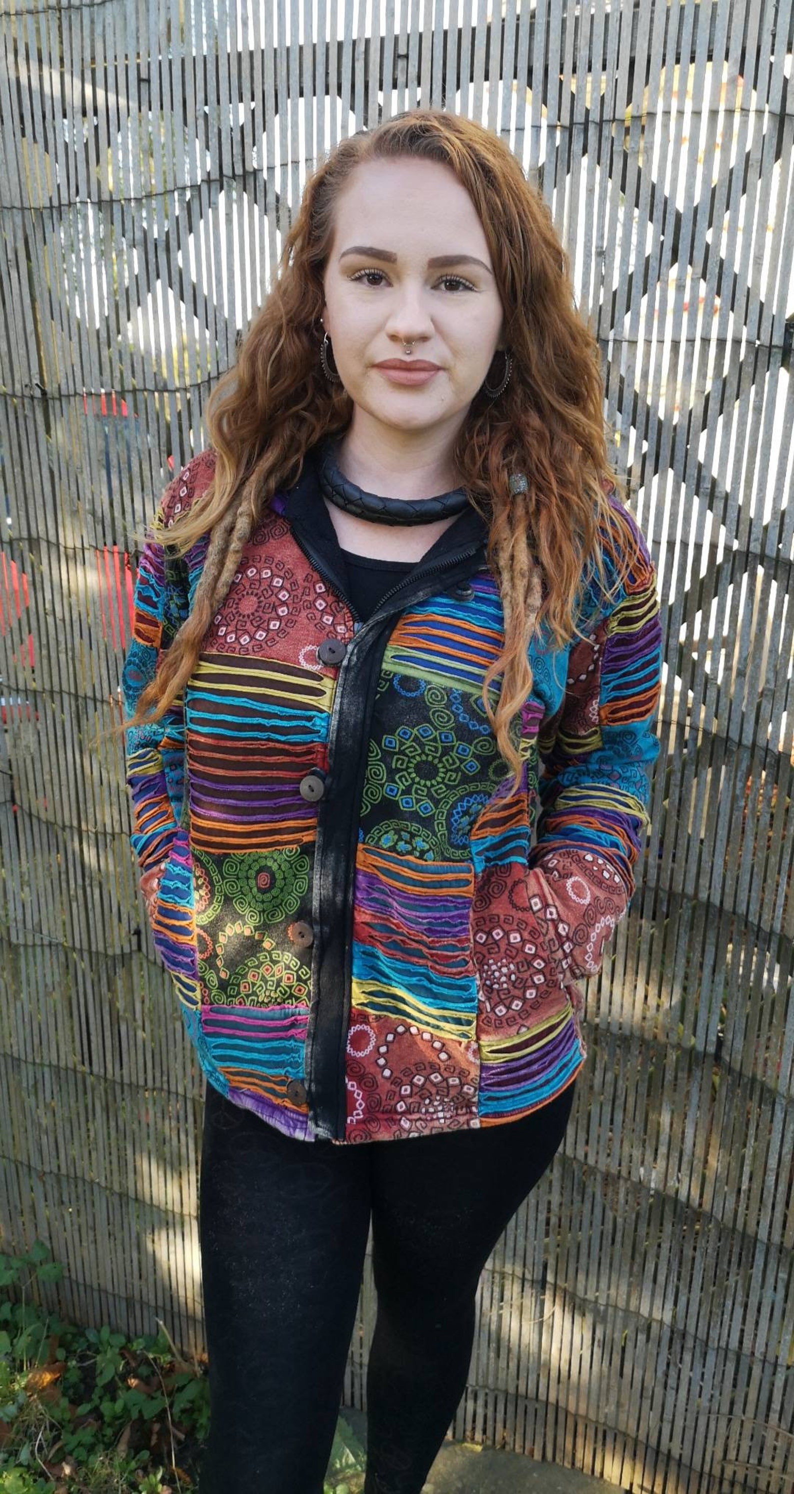 Men Women's Patchwork Slash Jacket Earth Tone Button up | Etsy UK