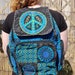 Peace Patchwork Backpack Cotton Stonewash Flower Rucksack - Etsy UK