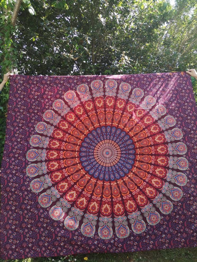 Mandala Design Indian Throw Wall Hanging Double/king Size - Etsy UK