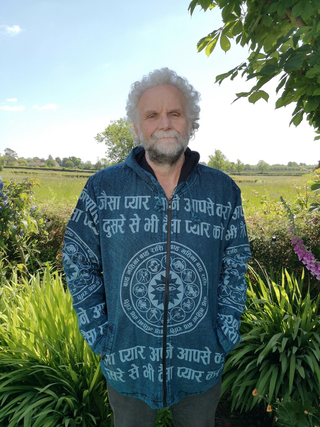 Zodiac Fleece Lined Jacket, Astrology Celestial Starsign Jacket, Hindi ...