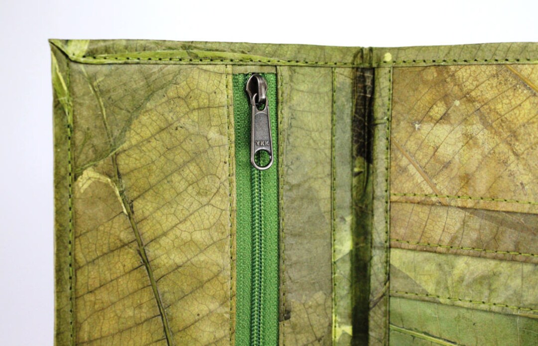 Real Leaf Leather Wallet Woman - Etsy