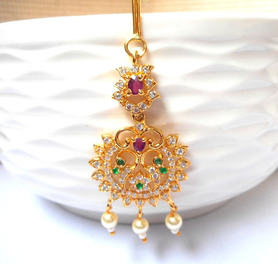 Small Indian Maang Tikka Gold Indian Headpiece Tikka Indian - Etsy