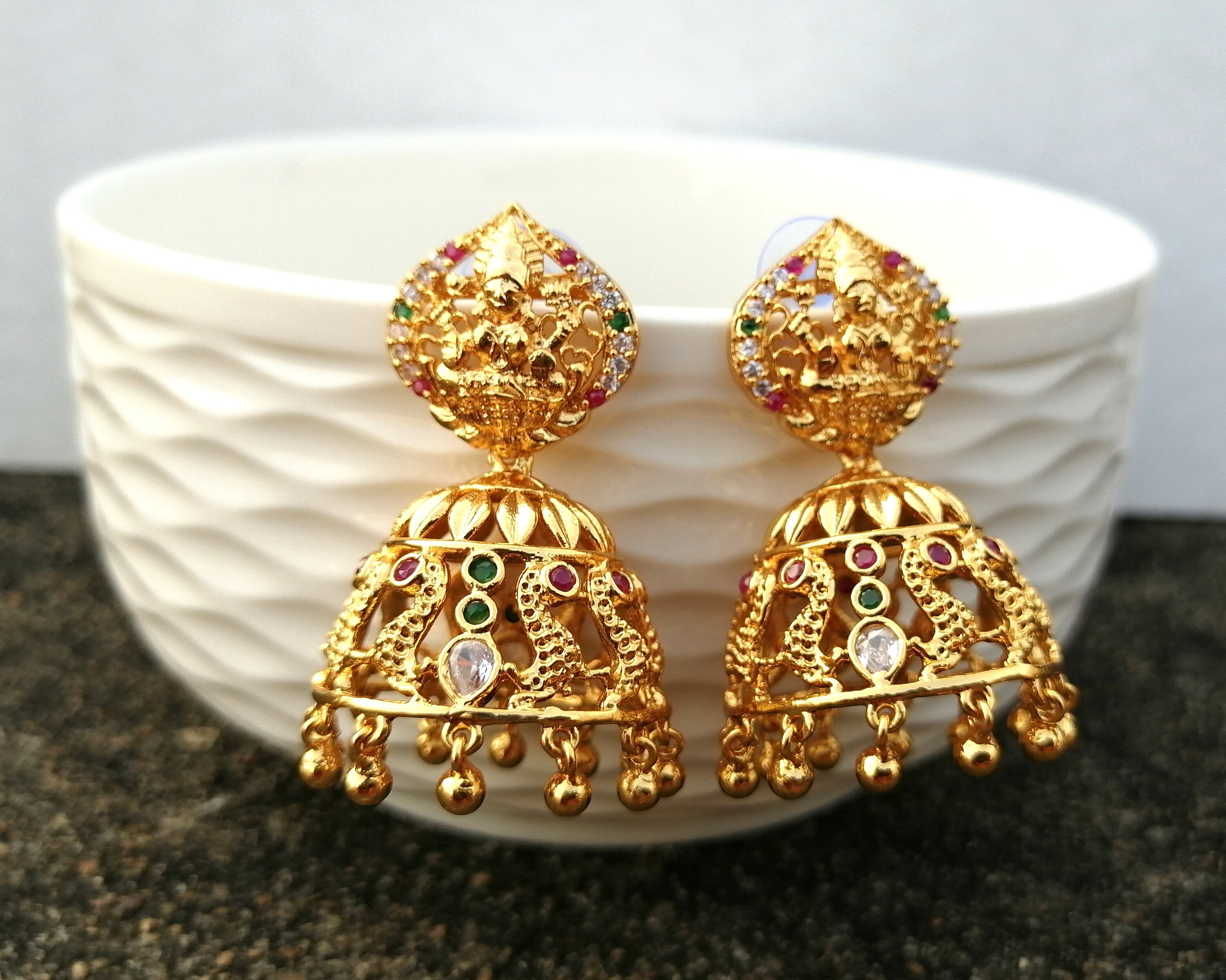 Simple Indian Gold Earrings