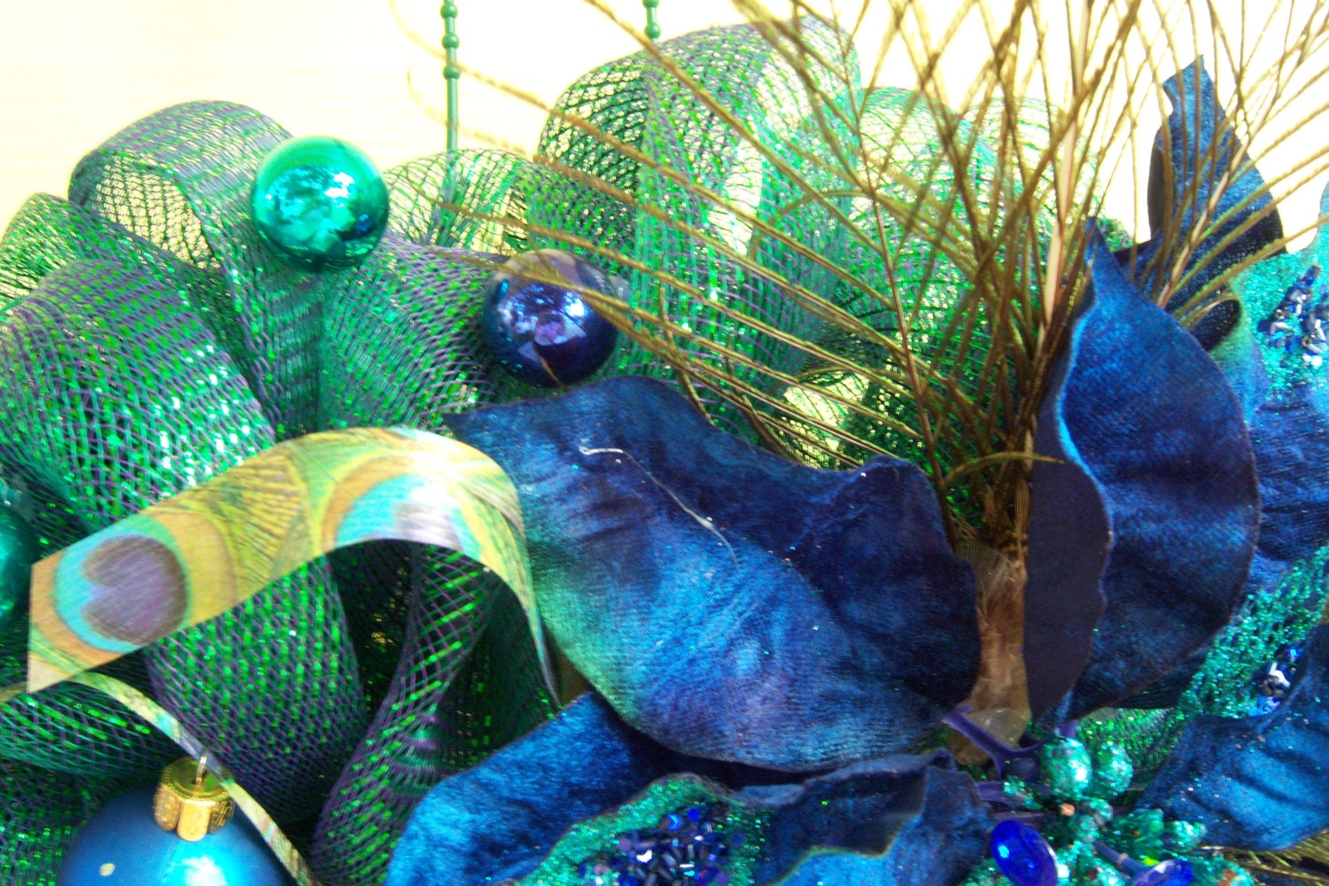 The Glorious Peacock Wreath- - Etsy