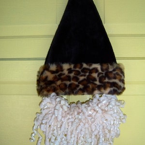 FUN Leopard Santa Hat Hand-made Wreath - Etsy