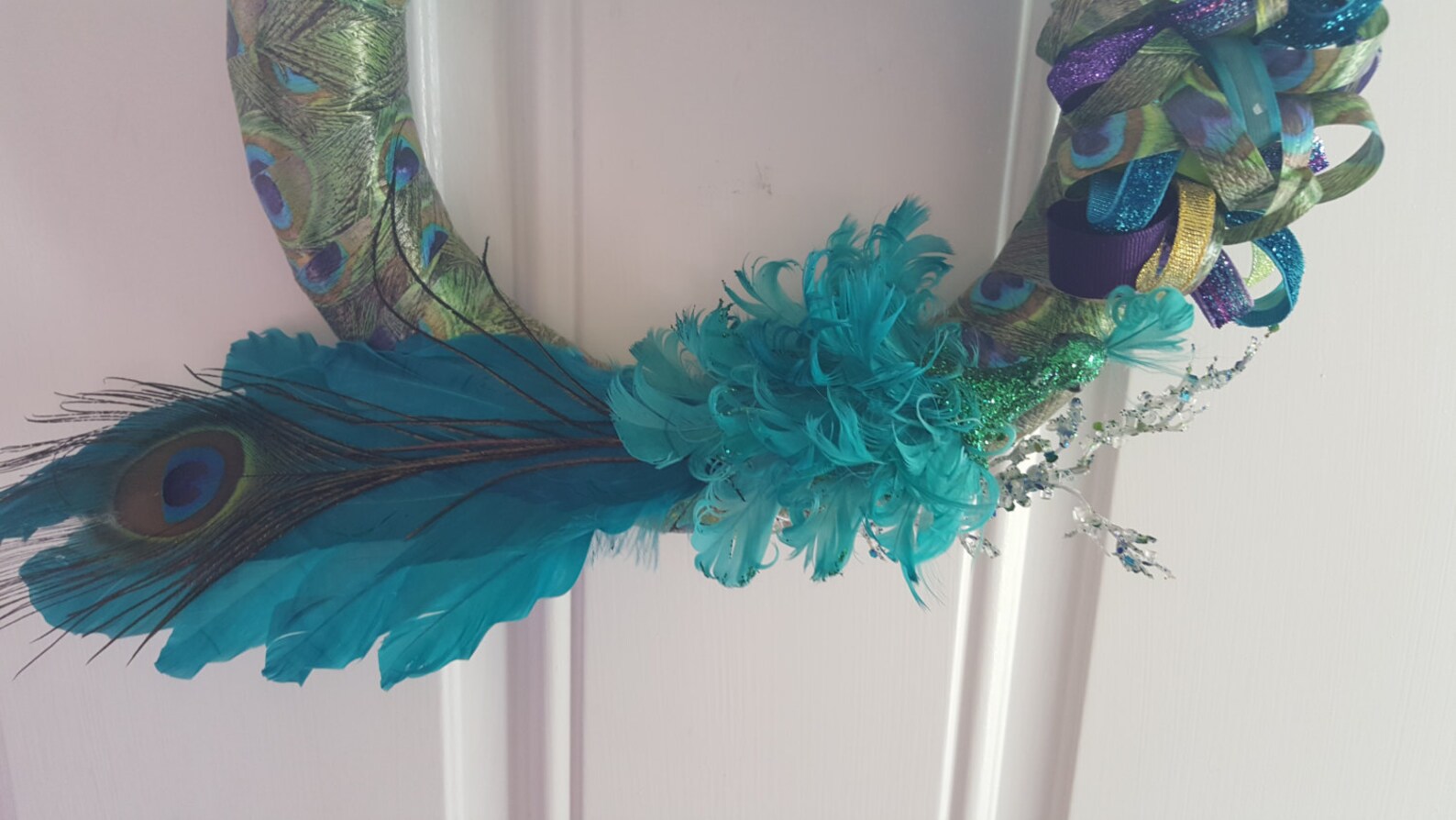 Peacock Splendor Ribbon Wreath - Etsy
