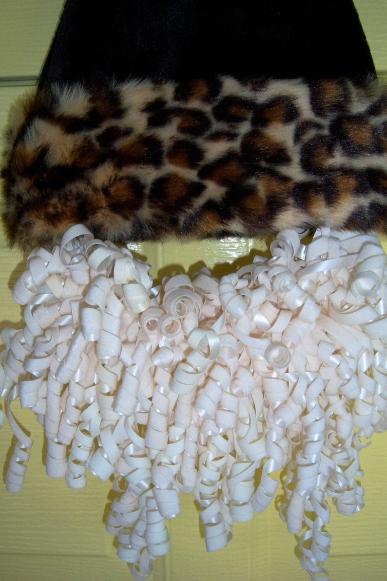 FUN Leopard Santa Hat Hand-made Wreath - Etsy