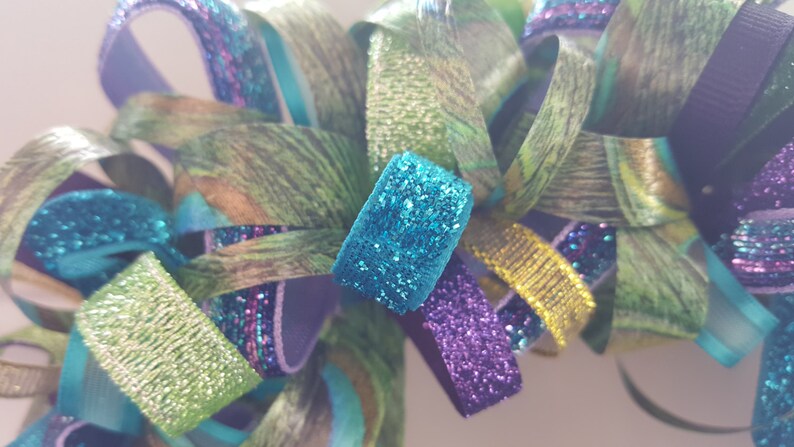 Peacock Splendor Ribbon Wreath - Etsy