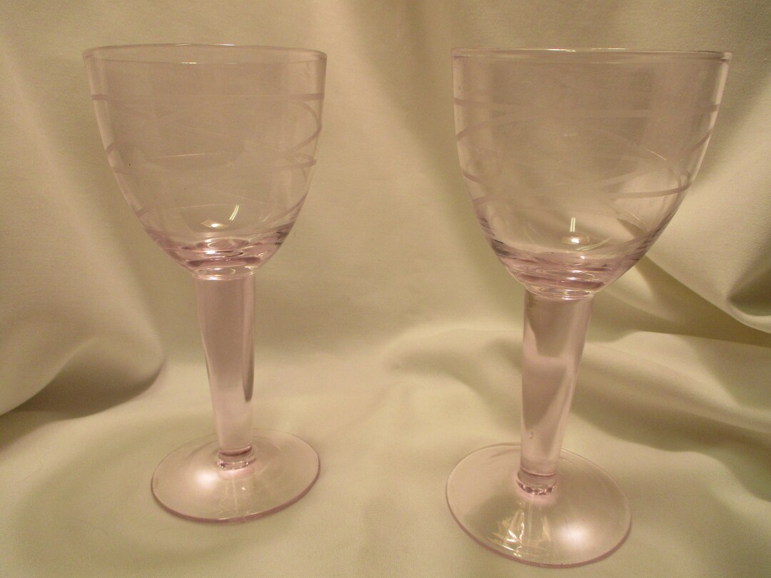 PINK WATER Glasses-set of 2 - Etsy