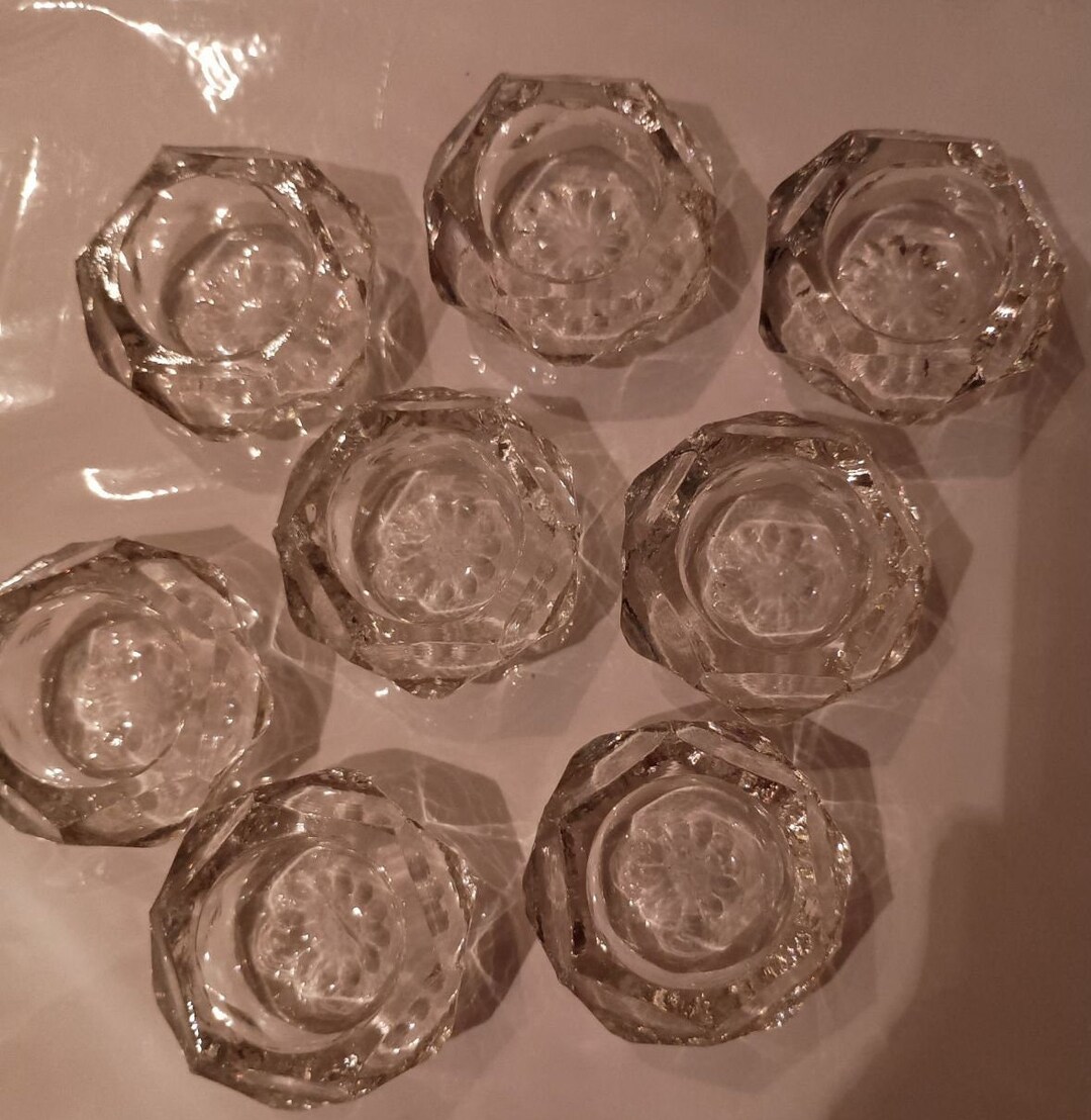 VINTAGE CRYSTAL Salt Cellar Dishes-set of 8 - Etsy