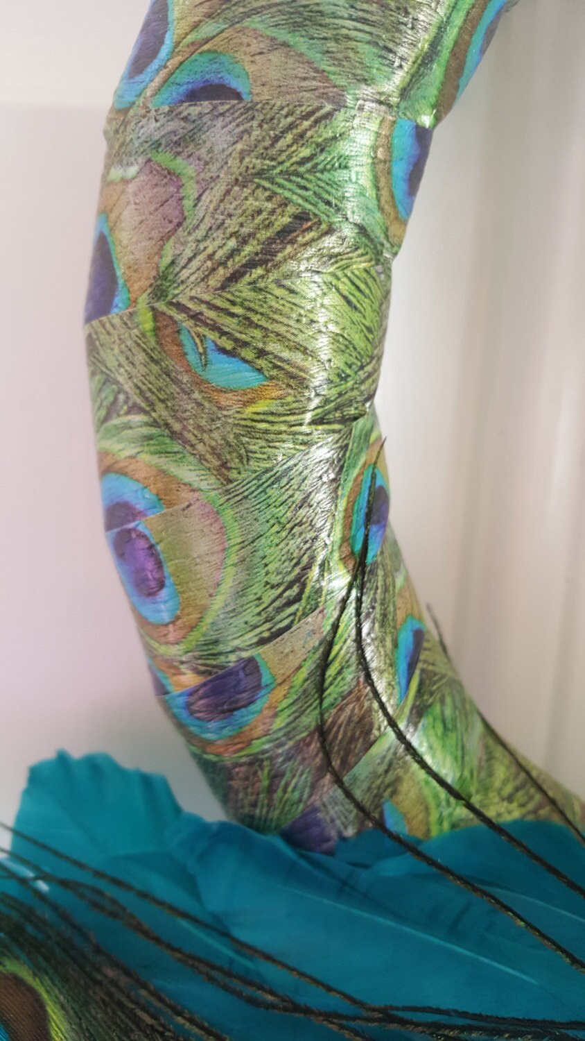 Peacock Splendor Ribbon Wreath - Etsy