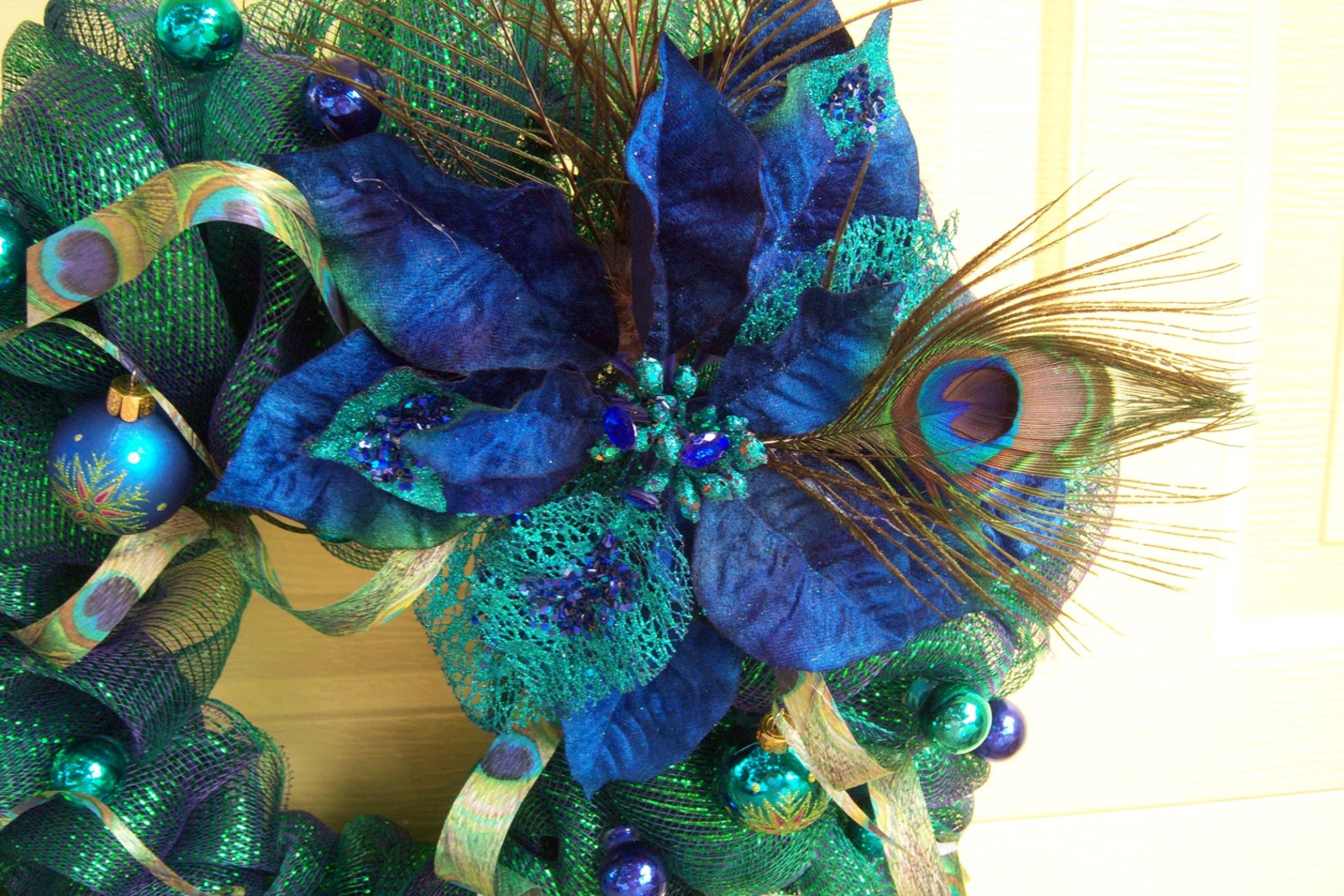 The Glorious Peacock Wreath- - Etsy