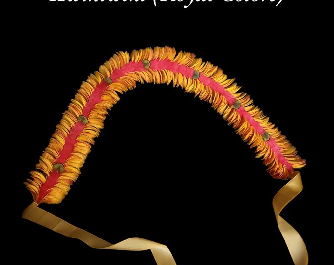 Feather Lei - Awikiwiki (royal Colors) 