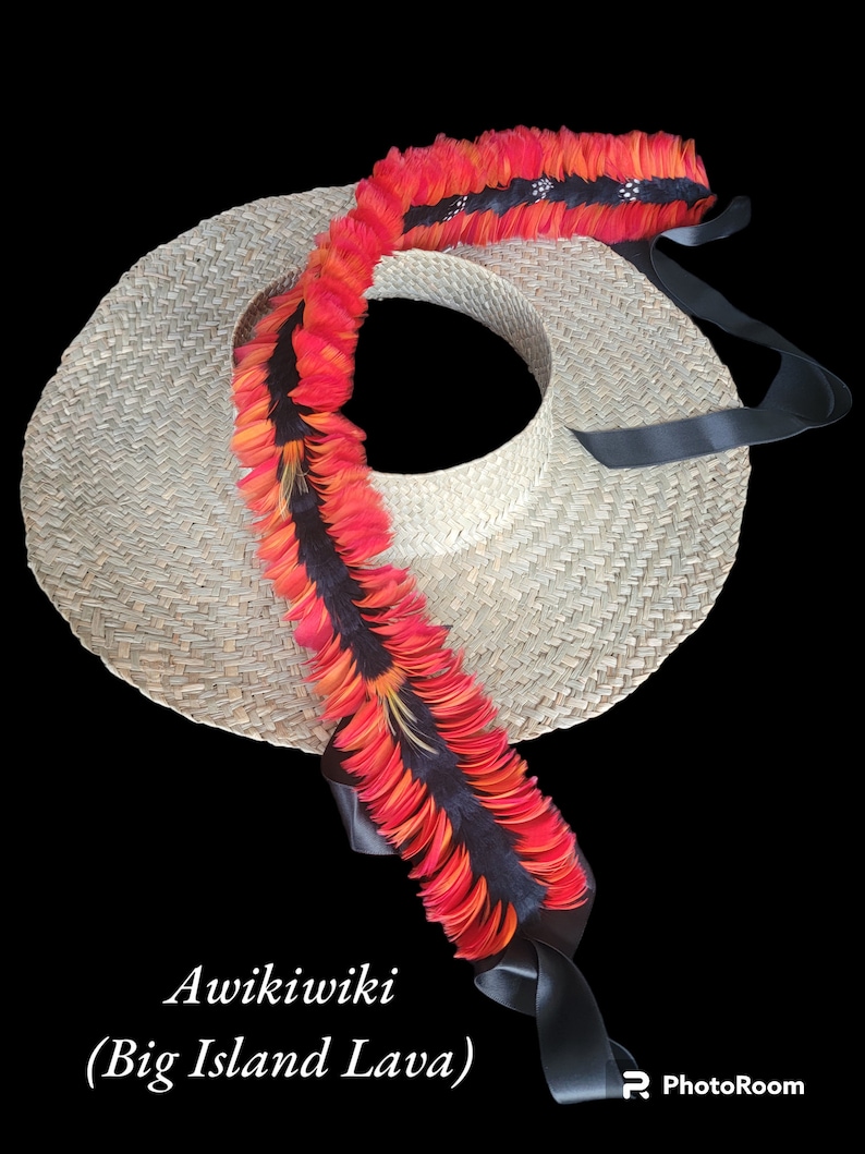 Feather Lei - Awikiwiki (big Island Lava Colors), "master Quality" per ...