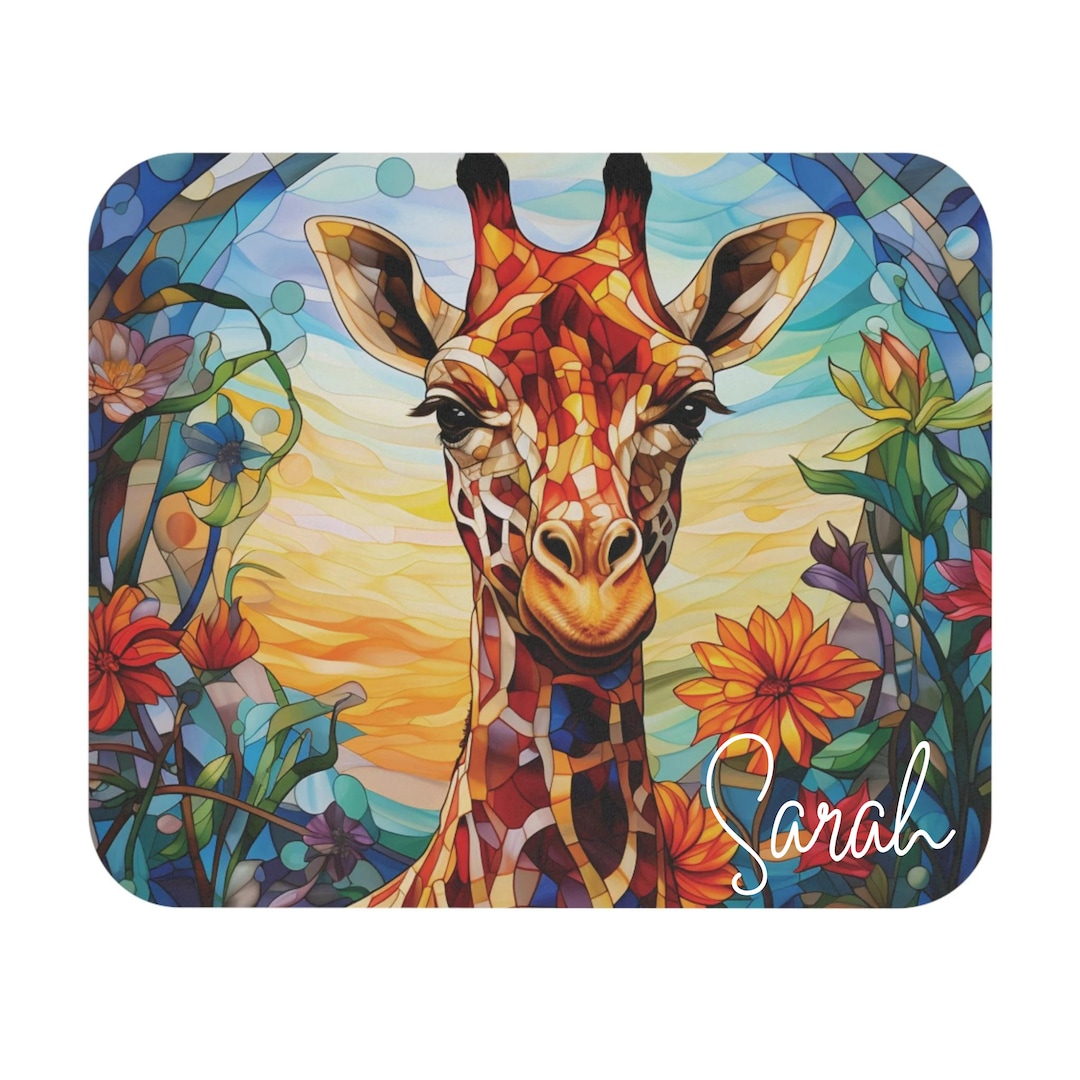 Custom Giraffe Mouse Pad Stained Glass Window Design Mouse - Etsy