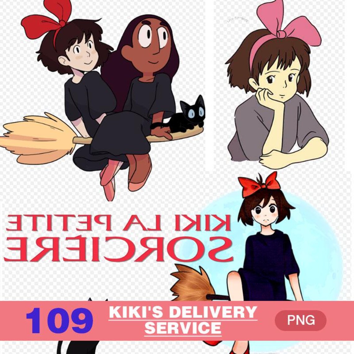 Kiki's Delivery Service Png Files, Magical Girl, Black Cat Jiji ...
