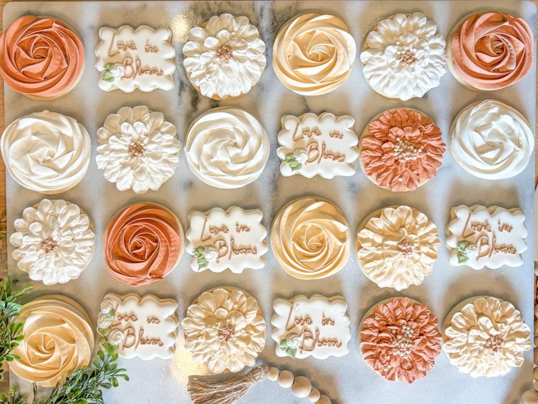 Love in Bloom Wedding Shower Cookies - Etsy