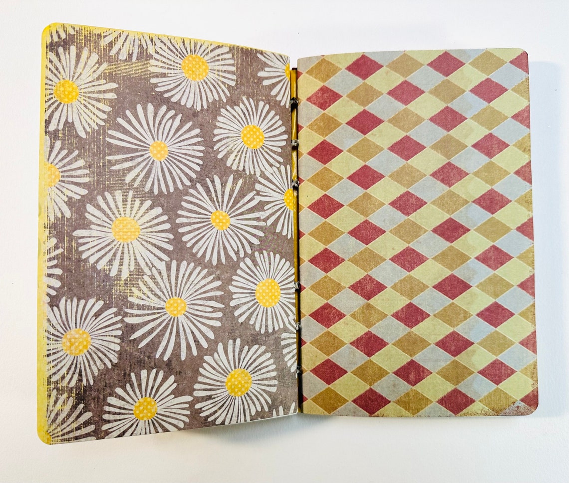 Coptic Stitch Upcycled Beautiful Art or Writing Journal With - Etsy