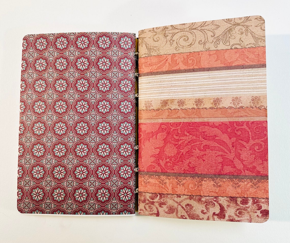 Coptic Stitch Upcycled Beautiful Art or Writing Journal With - Etsy