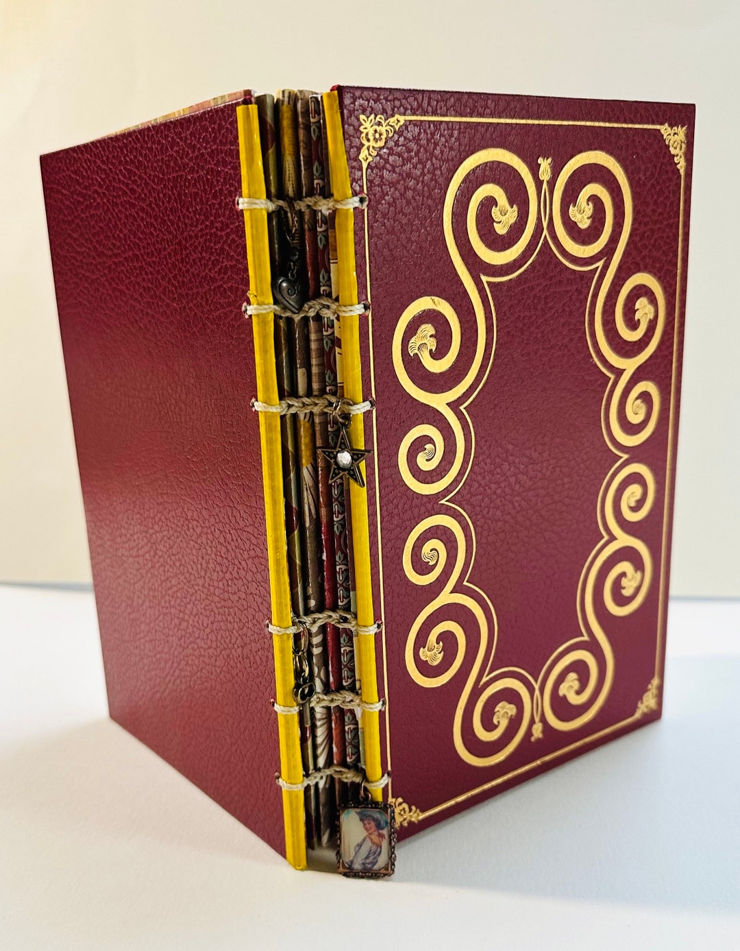 Coptic Stitch Upcycled Beautiful Art or Writing Journal With - Etsy