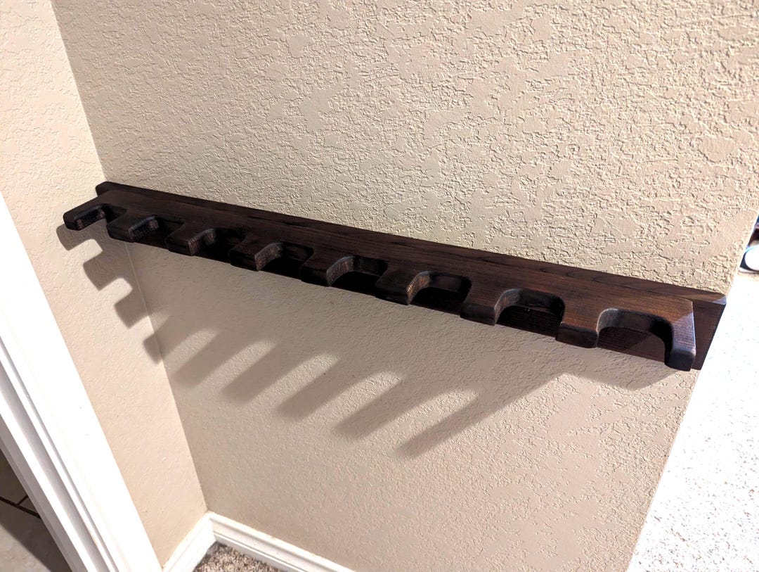 Wall Mount Rifle Rack, 8 Rifle Rack, Shotgun Rack, Solid Pine Wall Rack ...