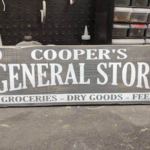 Vintage Wood General Store Sign, Customizable General Store Sign - Etsy