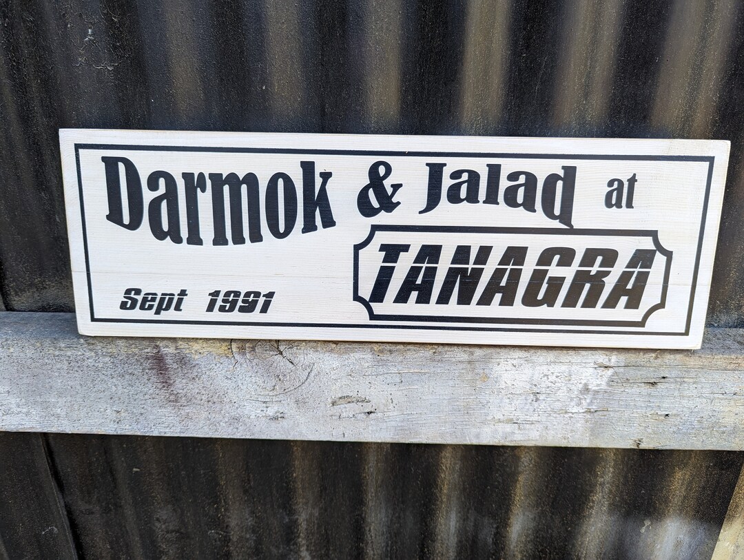 Darmok and Jalad at Tanagra Vintage Wooden Sign - Etsy
