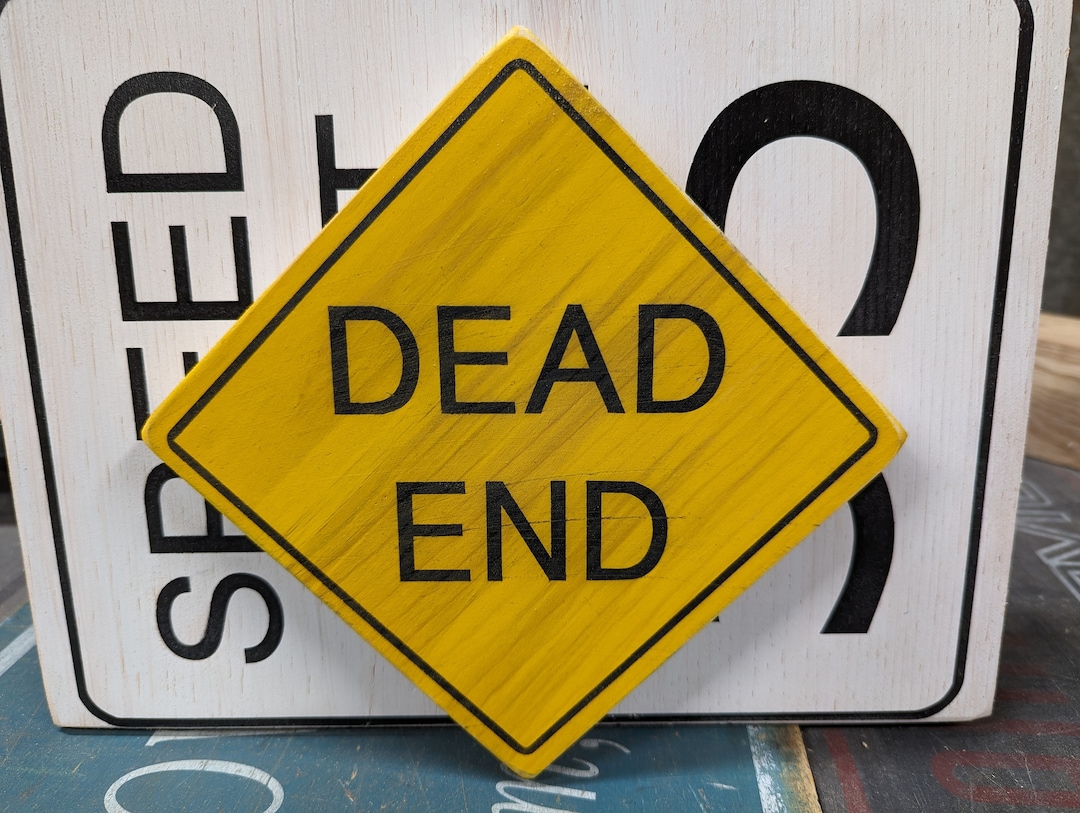 Novelty Dead End Road Sign, Rustic Wooden Street Sign Reproduction - Etsy