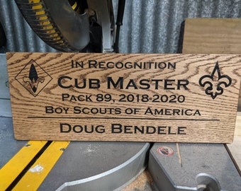 Cubmaster Plaque - Etsy