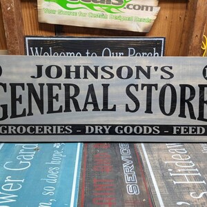 Vintage Wood General Store Sign, Customizable General Store Sign - Etsy