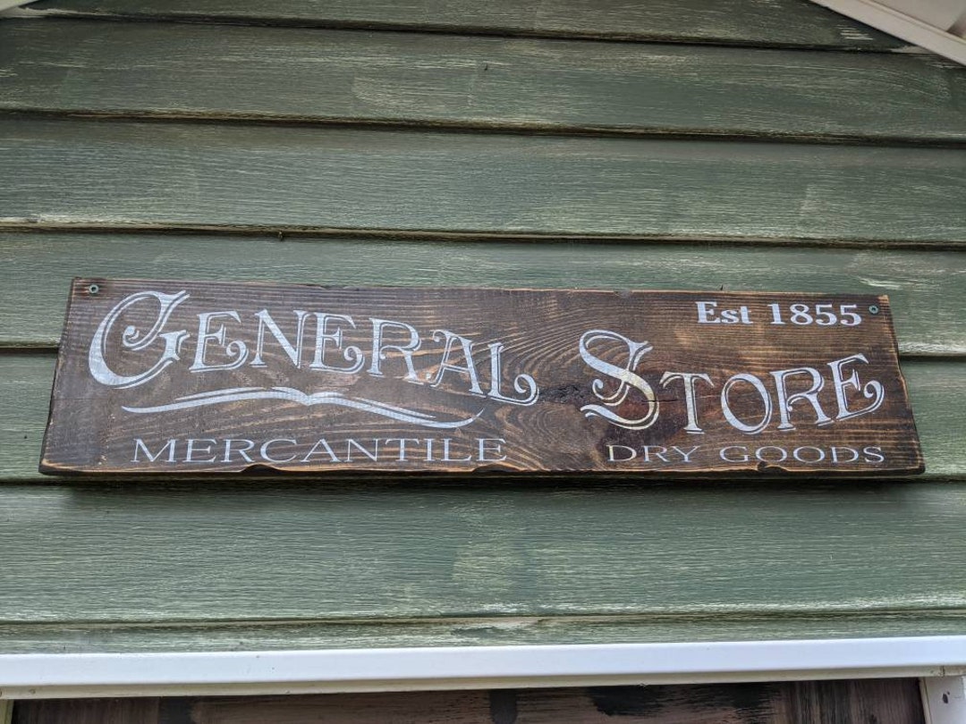 Customizable Vintage Wood General Store Sign: Rustic Farmhouse Decor - Etsy