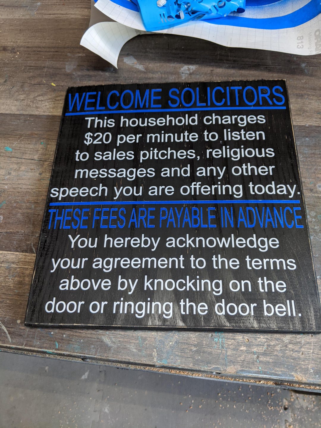 Custom Sign - Welcome Solicitors - Etsy