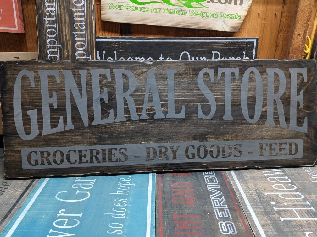 Rustic Wood General Store Sign Customizable General Store | Etsy