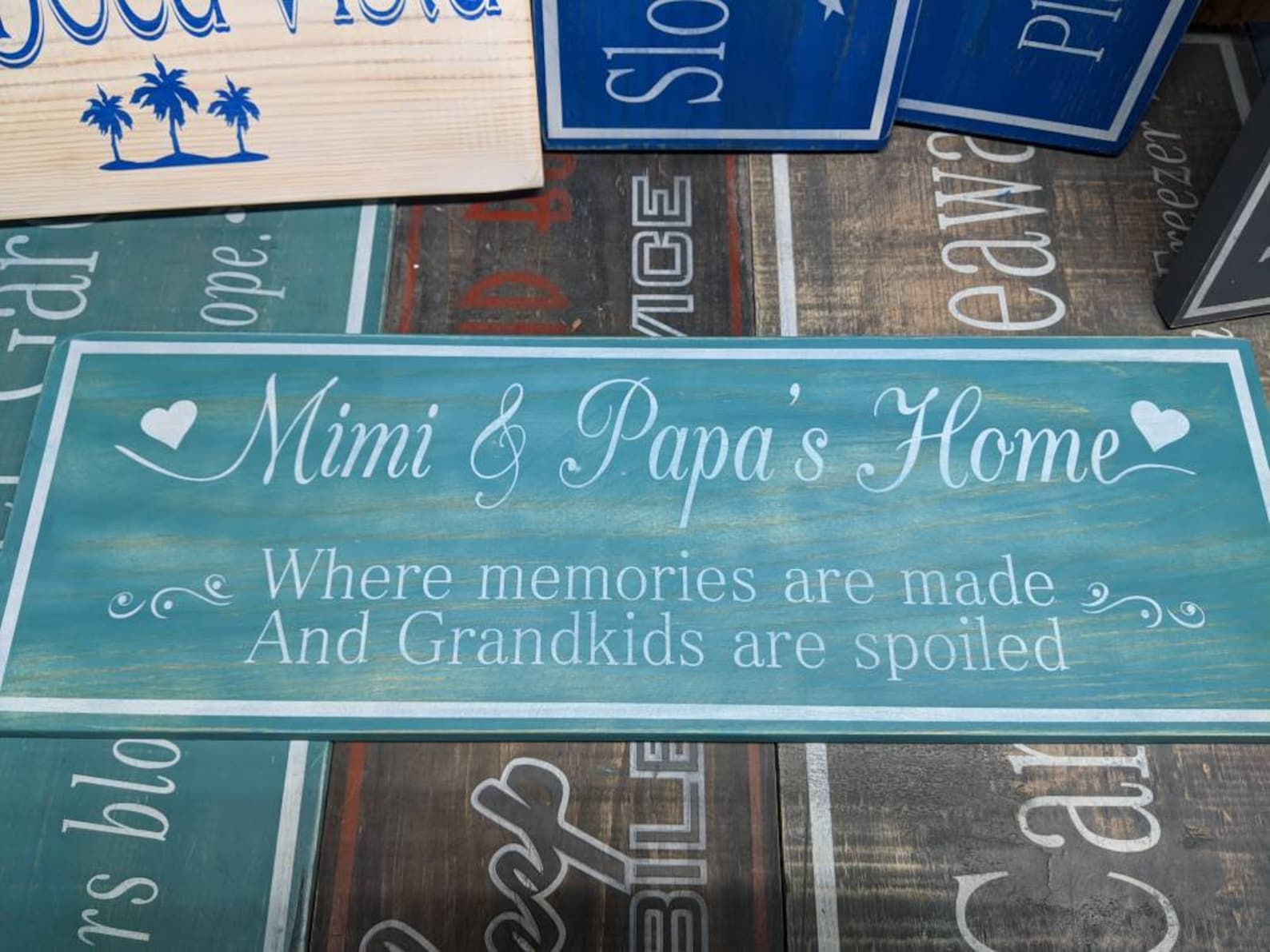 Mimi and Papa's House Rustic Sign Custom Wood Sign Nana | Etsy