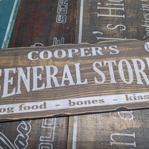 Vintage Wood General Store Sign, Customizable General Store Sign - Etsy